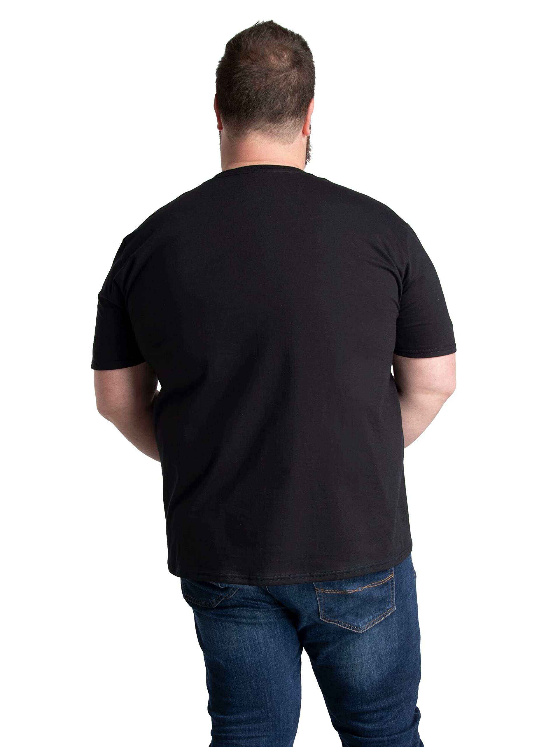 Fruit of the Loom Men's Tall Eversoft Cotton Short Sleeve T Shirts, Breathable & Moisture Wicking with Odor Control, Black Ink, 3X-Large Big