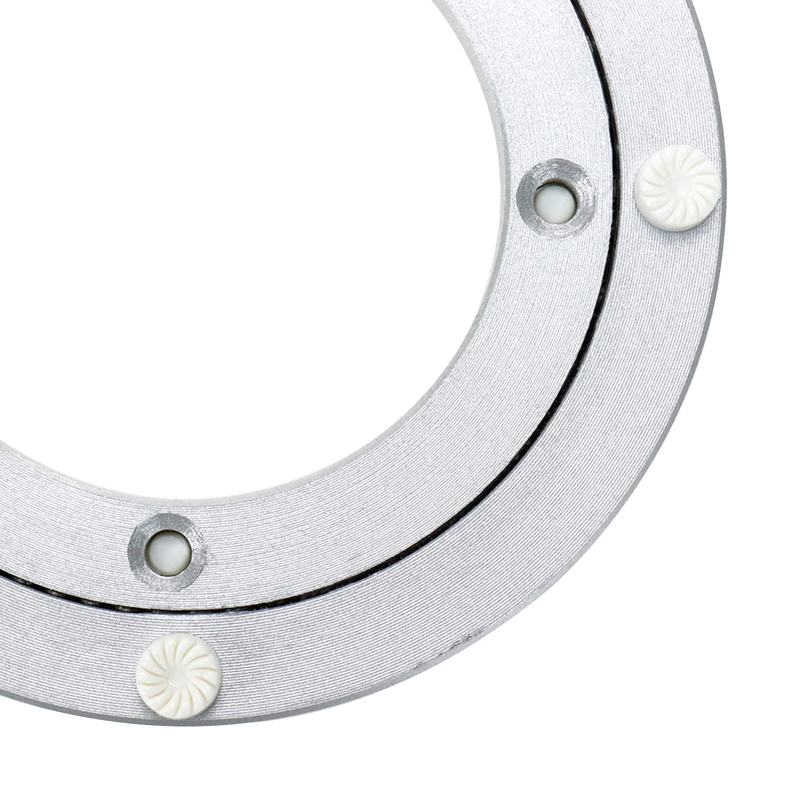 HEVSTIL 5 Inch Aluminum Alloy Turntable,Heavy Duty Spinning Turntable Round Dining Table Smooth Swivel Plate Hardware Lazy Susan Bearings