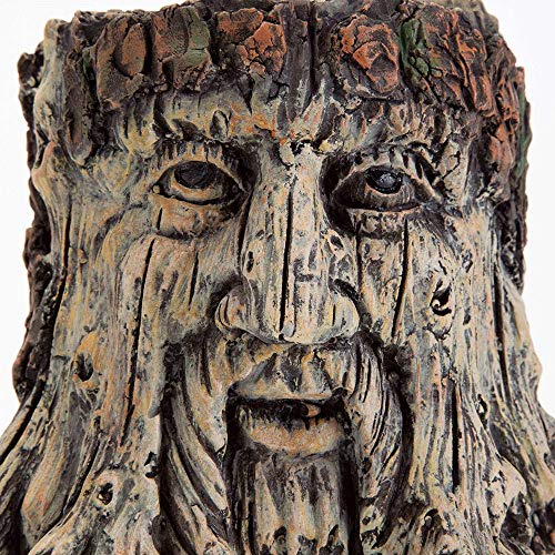 Bits and Pieces - Tree Face Garden Planter - Durable Polynesian Indoor-Outdoor Urn for Plants - Forest Inspired Whimsical Garden Décor