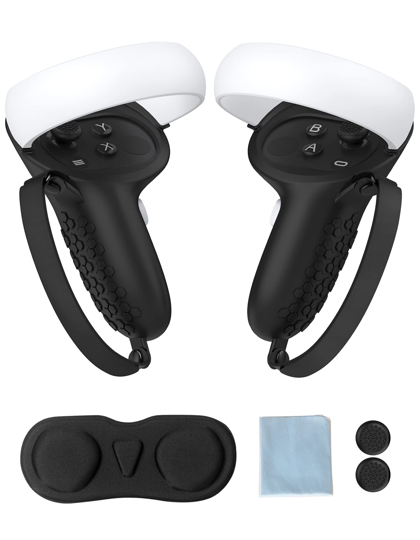 Controller Grips Compatible with Oculus Quest 2 Accessories, Silicone Grip Cover Protector, Soft Shell Skin by Gwyoneaon