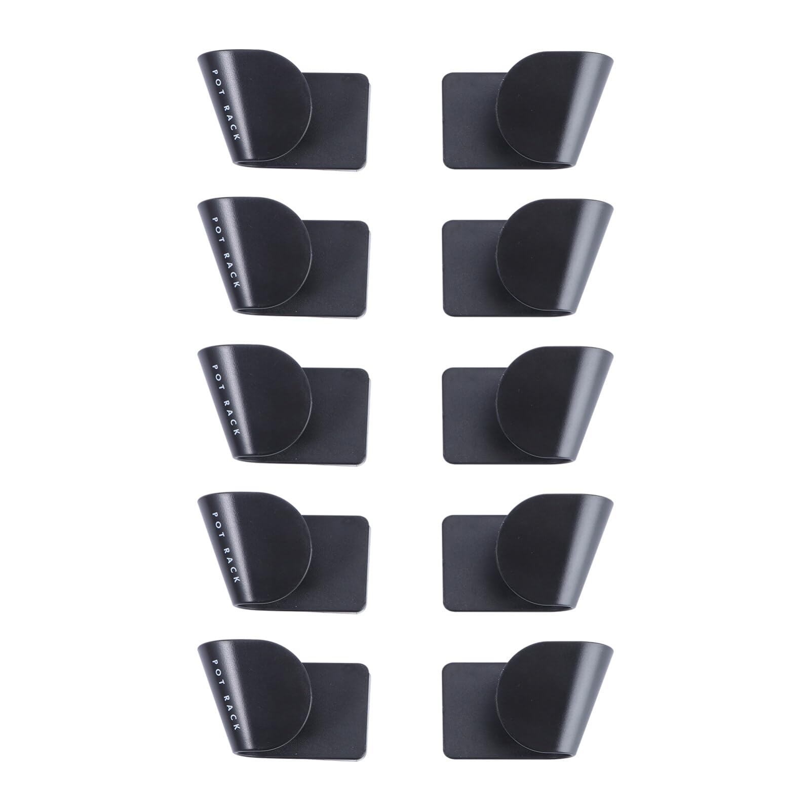 Cabilock 5 Pairs Pot Lid Rack Wall Mounted Adhesive Pan Pot Cover Storage Rack Shelf Chopping Board Holder Drain Rack for Kitchen Home Black