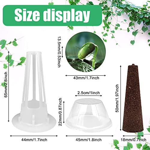 YEEPEC 120 Pcs Seed Pods Kit Compatible with Aerogarden, Hydroponics Garden Accessories for Starting System, Plant Pod Including 30 Grow Sponges, Baskets, Domes and Labels, white, (SPZZ11)