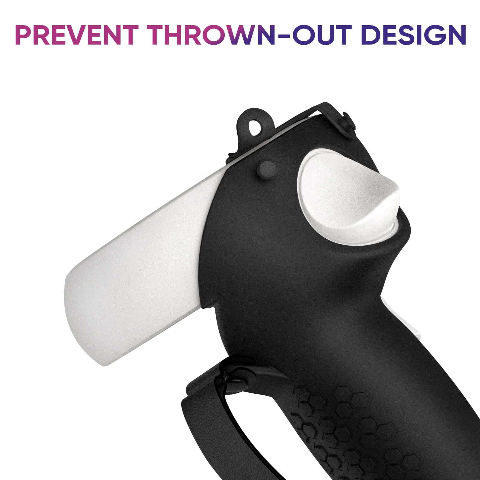 Suitisbest Controller Grip Cover Accessories Compatible with Meta Quest 2, Silicone Grip Protective Cover with Adjustable Leather Knuckle Straps