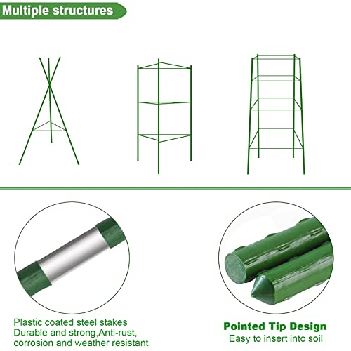 6Ft 3Packs Tomato Cage for Garden Plant Support, Extra High 72Inch Plant Cage Garden Trellis for Climbing Plants Adjust Plant Trellis Tomato Trellis Garden Stakes for Vegetable Fruit Flowers