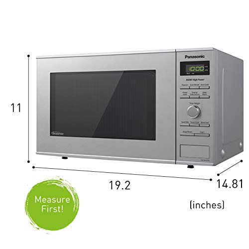 Panasonic Microwave Oven NN-SD372S Stainless Steel Countertop/Built-In with Inverter Technology and Genius Sensor, 0.8 Cu. Ft, 950W