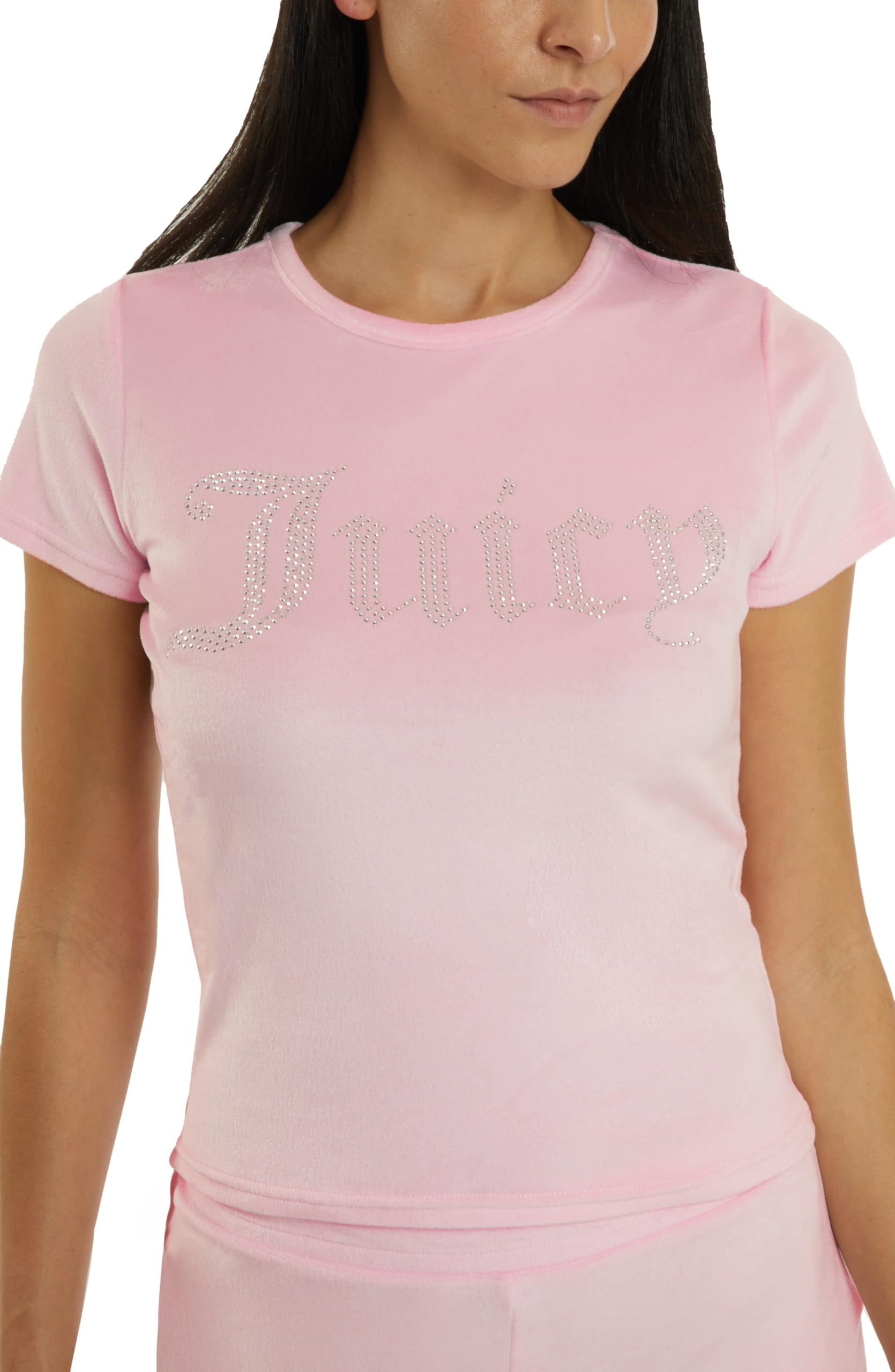 Juicy Couture Velvet Pajama 2 Piece Lounge Sleepwear Short Set for Women (US, Alpha, Large, Regular, Regular, Lola Pink)