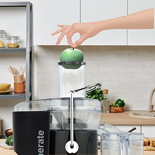 600W 3 Speeds Juicer Machines Vegetable and Fruit, Regenerate Centrifugal Juice Extractor with Big Mouth 3β Feed Chute, Easy to Clean, BPA-Free Compact Centrifugal Juice Maker, Black
