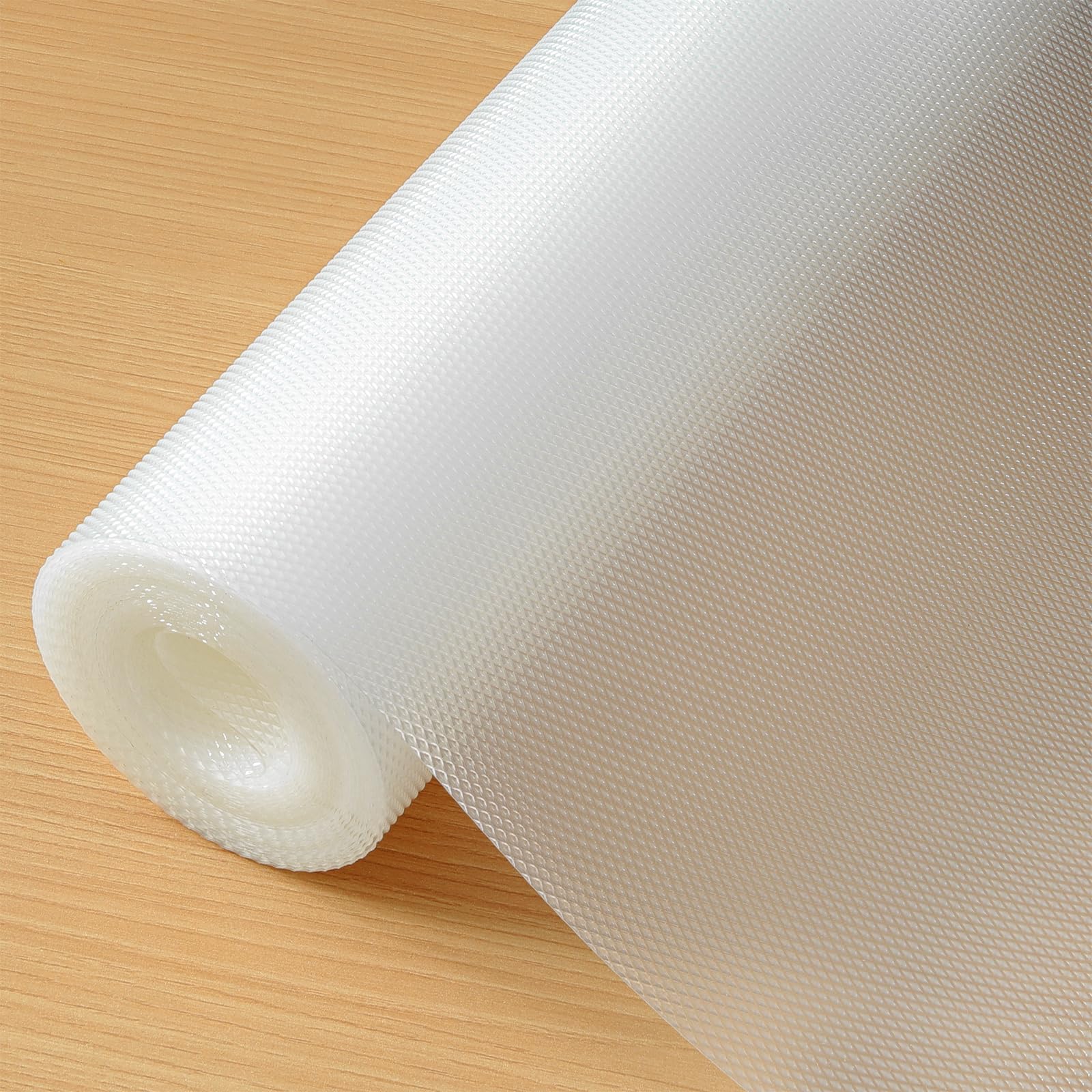 Hersvin Shelf Liners,17.5" x20' EVA Drawer Mats, Cupboard Pad, Kitchen Cabinet Lining Fridge Cushion for Home Office(Clear/Diamond)