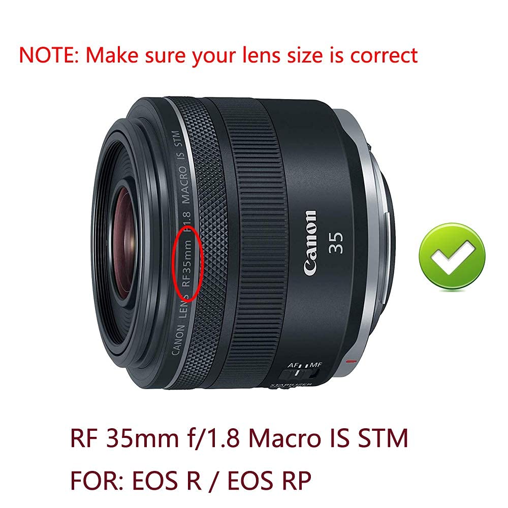 Lens Cap (52mm) Compatible for EF-M 18-55mm EF-M 55-200mm, Compatible for RF 35mm f/1.8 Macro is STM Lens (3 Pack)