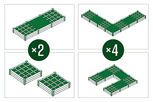 Vita Gardens 4x4 Garden Bed with Grow Grid, Packaging may vary