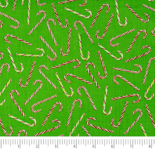 SINGER® Fabrics - 100% Cotton, Christmas Collection, Santas Candycane, Cut by The Yard