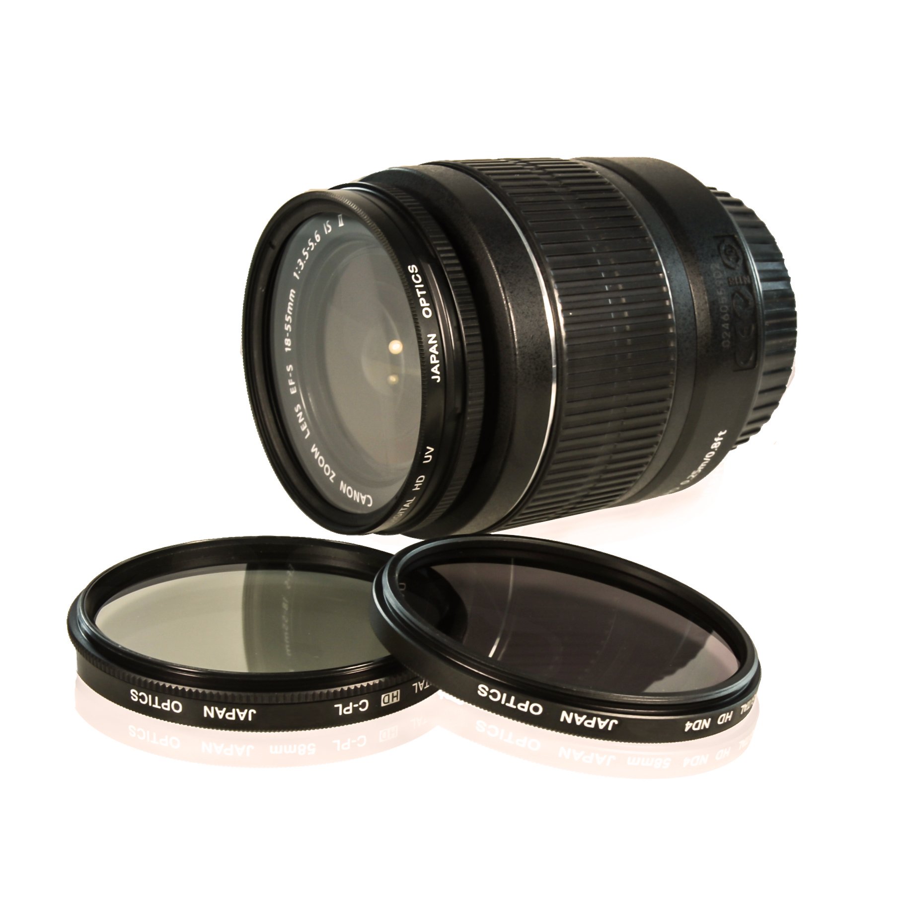 CamDesign 72MM Professional High Definition Lens Filter Accessory Kit for CANON (EF 35mm f/1.4L, EF 85mm f/1.2L II, EF 135mm f/2L), NIKON (85mm f/1.4, 18 200mm f/3.5 5.6G) Lenses - Includes HD Filter Kit (UV, CPL, ND4) + Tri-fold Velcro closure wallet sty