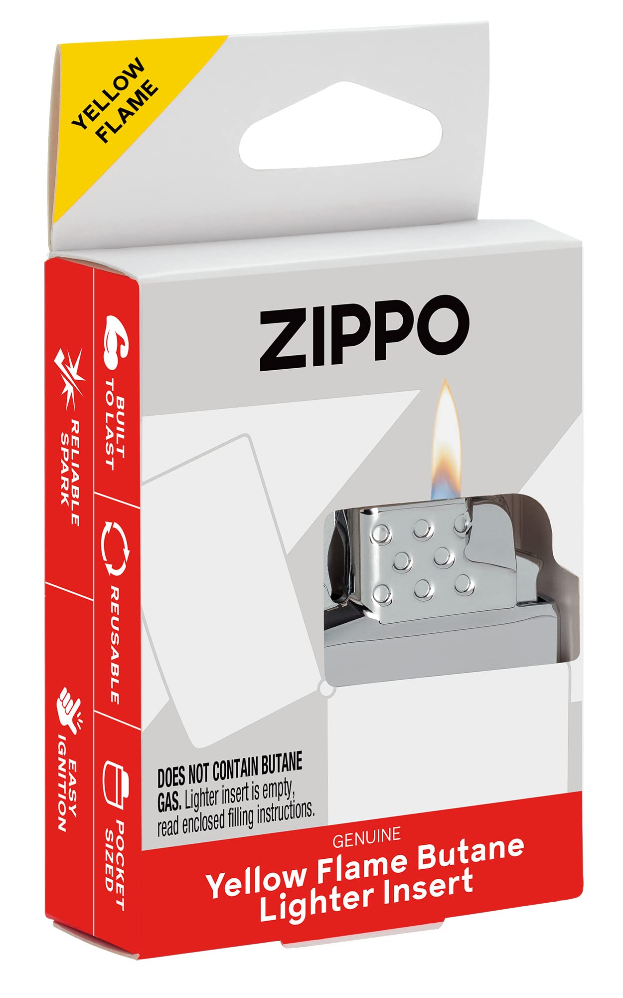 Zippo Butane Lighter Insert -2" L x 1.4" W x 0.5" Th- Yellow Flame