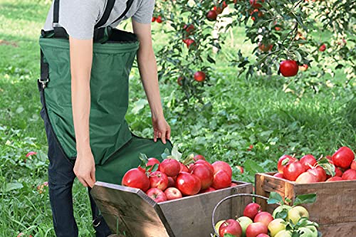 HANZIUP Large Fruit Picking Bag, Adjustable Harvest Garden Apron Storage Pouch for Harvesting Vegetables Big Fruits Apple Mango Pear Peach Mango Kiwi Lemon Cherry