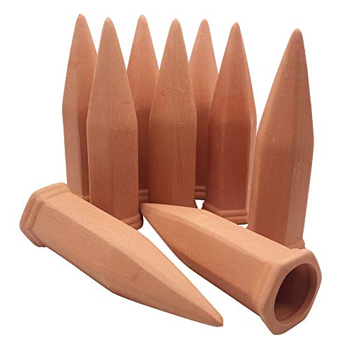 8PCS/Plant Water Self Watering Spikes, Automatic Vacation Plant Watering Devices,Terracotta Wine Bottle Stake Set, Slow Release Self Irrigation Watering System-Perfect for Indoor Outdoor Plant