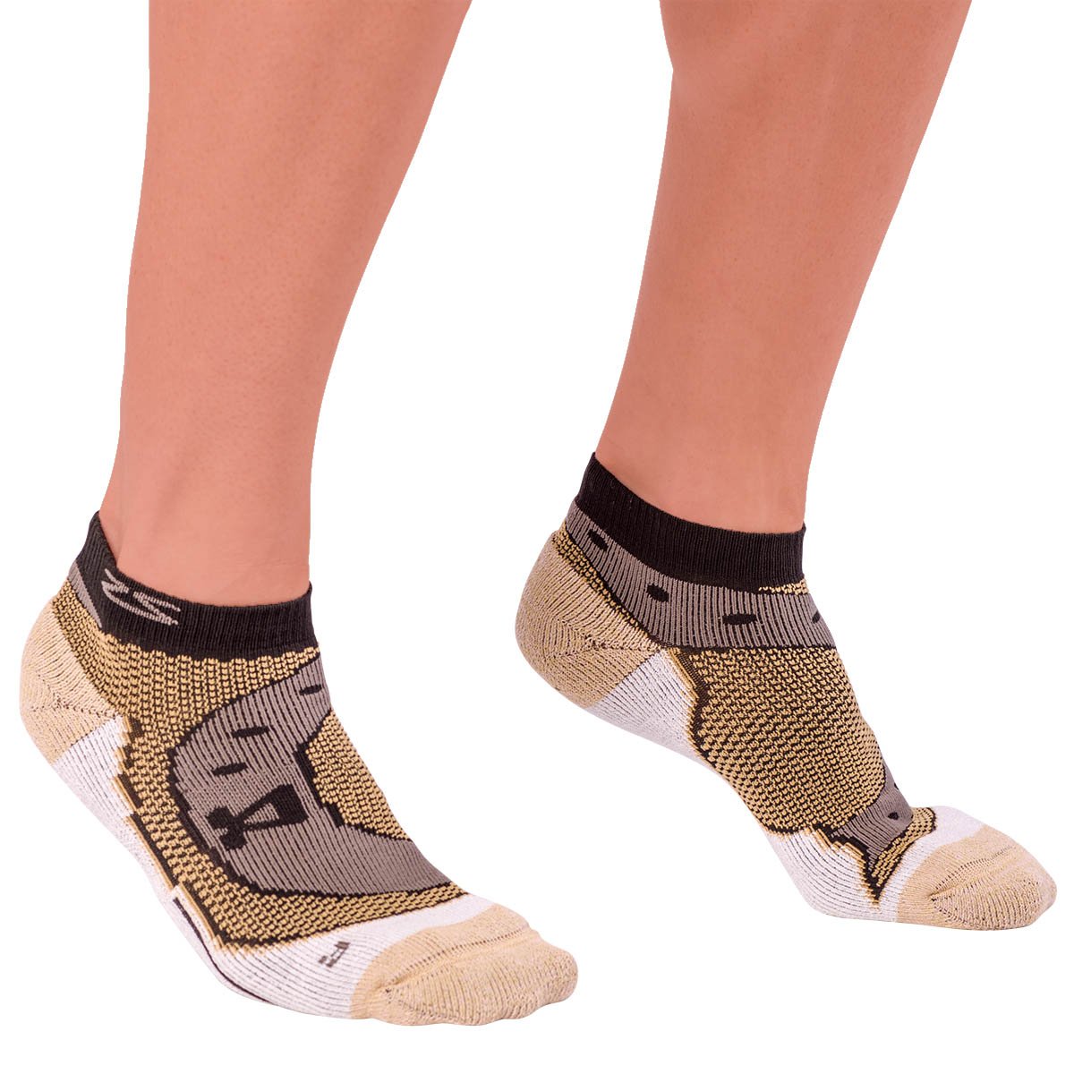 Zensah Copper Lightweight Running Socks, Small, Slate