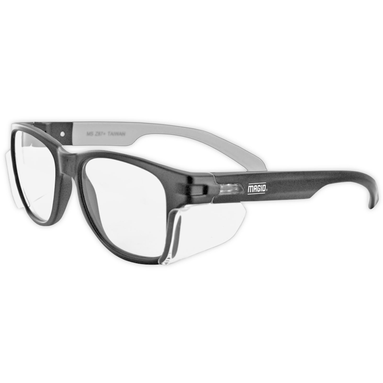 MAGID ANSI Z87+ Performance Anti-Fog Safety Glasses with Side Shields, Scratch-Resistant, Comfortable & Stylish, Cloth Case Included, Clear Lens, Y50 Iconic Design, Y50BKAFC (1 Pair)