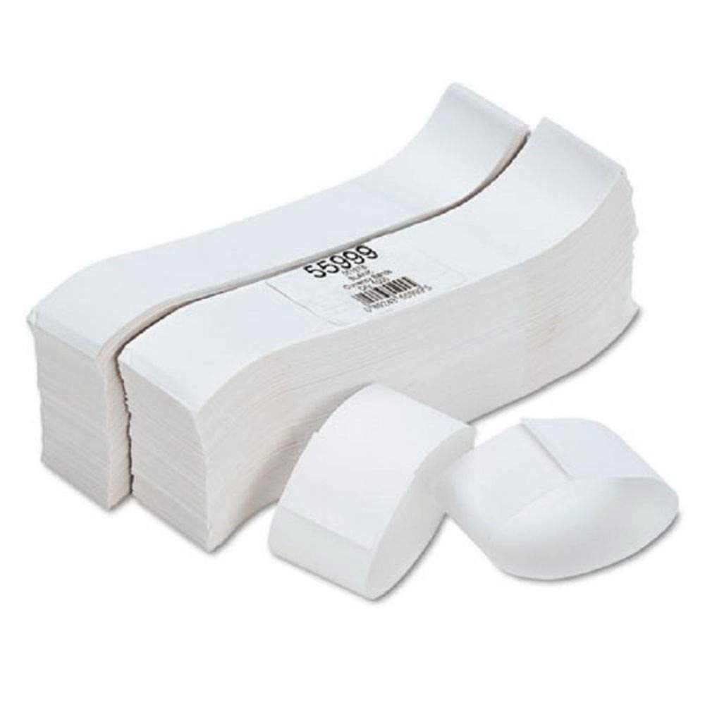 100 SELF Sealing Blank White Currency Straps Bands Money Bill Band Strap