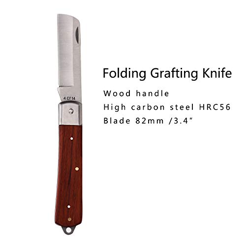 FUNTECK 2-in-1 Grafting Tools Pruner Kit, V-Graft Omega-Graft and U-Graft, Perfect for Fruit Tree Grafting, Including Grafting Tapes, Grafting Knife & Replacement Blades