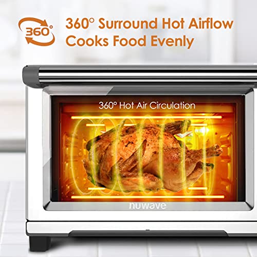 NUWAVE Bravo Air Fryer Oven, 12-in-1, 30QT XL Large Capacity Digital Countertop Convection Oven