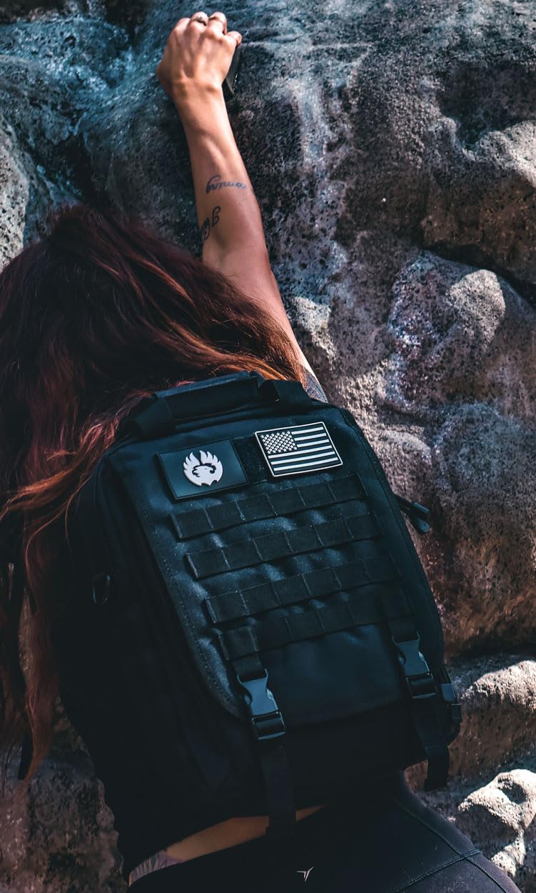 TORCH EDC Gear Commuter Backpack Urban Cycling MOLLE Water Resistant Laptop Bag Black