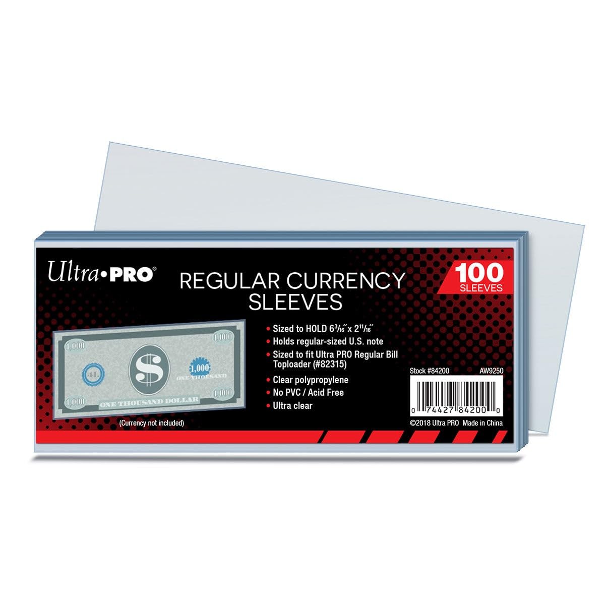 Ultra Pro Currency Sleeve - 100pk