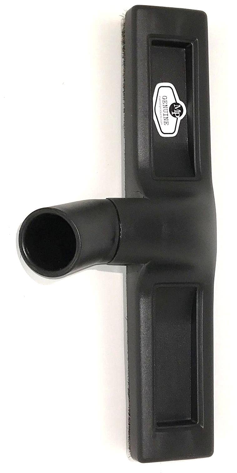 MP Maresh Products Vacuum Brush Attachment Compatible with Central Vac - Horse Hair Bristles for Thorough Cleaning, Bare Floor or Wall Brush, Replacement Part for Central Vac - 12" with Wheels (Black)