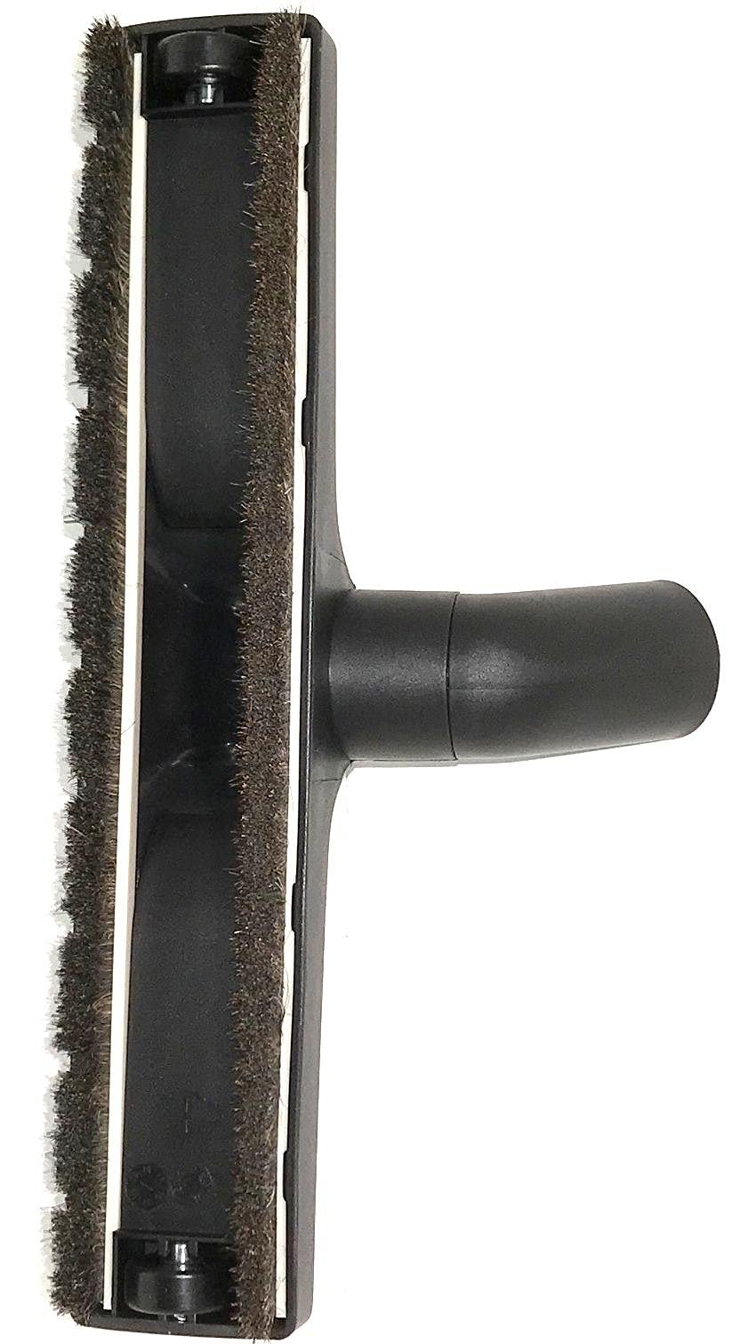 MP Maresh Products Vacuum Brush Attachment Compatible with Central Vac - Horse Hair Bristles for Thorough Cleaning, Bare Floor or Wall Brush, Replacement Part for Central Vac - 12" with Wheels (Black)