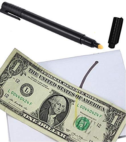 Khippus Counterfeit Bill Money Detector Pen, The Marker That Detects Fake Currency (Pack of 10 pens)