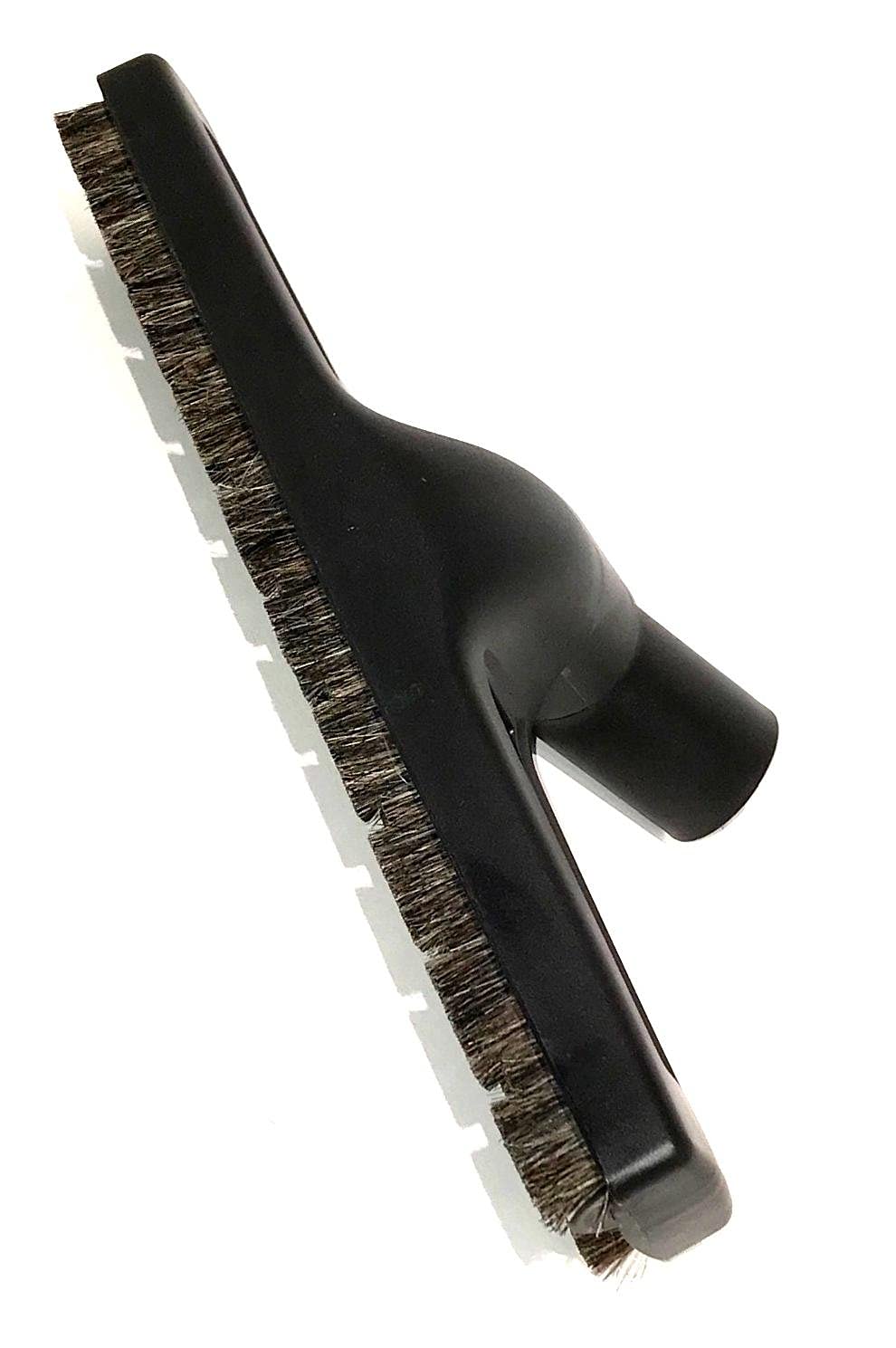 MP Maresh Products Vacuum Brush Attachment Compatible with Central Vac - Horse Hair Bristles for Thorough Cleaning, Bare Floor or Wall Brush, Replacement Part for Central Vac - 12" with Wheels (Black)