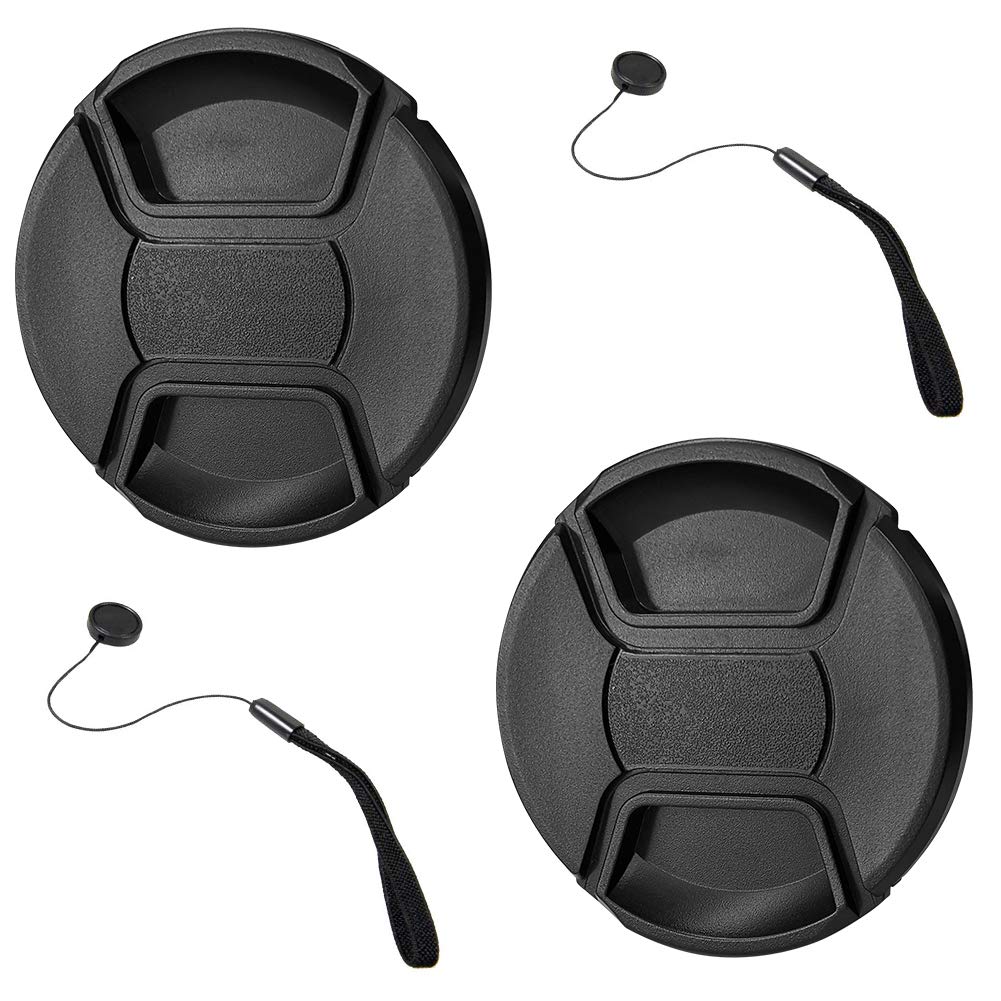GAOAG 2 Pack 72mm Center Pinch Lens Cap for Nikon Canon Sony DSLR Compatible with Canon EF-S 18-200mm f3.5-5.6 is,Nikon AF-S DX Nikkor 18-200mm f3.5-5.6G ED VR II,Song FE 24-240mm f3.5-6.3 OSS Lenses