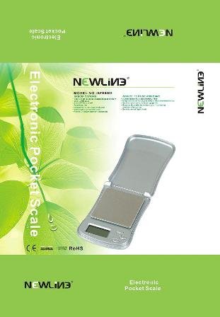 Newline Digital Pocket Jewelry Fliptop Accurate Scale, SHP0003-Silver