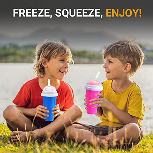 slushy maker slushy maker cup slushie cup slushie maker slushie maker cup ez slushy cup slushie cups maker cup slushy cups slushy freeze cup slush cup squeeze slushing cup slushy cup maker (Pink)
