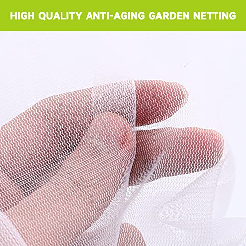 4.92x3.94 FT 4 Packs Garden Plant Netting Insect Bird Barrier Netting Mesh with Drawstring Bug Netting Plant Pest Barrier Covers Bags Protection Netting Covers Bags Plant from Insect Bird Eating