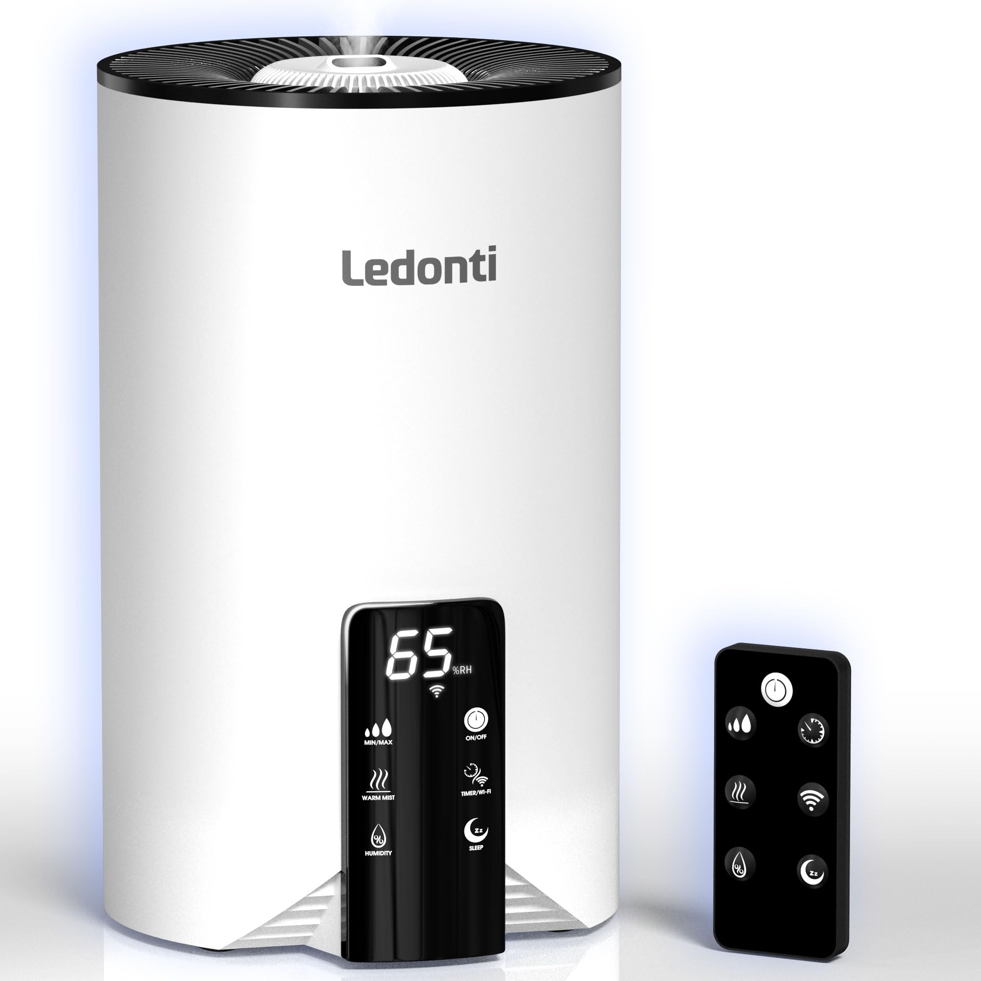 WiFi Control Humidifiers for Bedroom - Dual Mist (Cool & Warm) ! Humidifier 4L Big Capacity Top Fill Water Tank, Quie Humidifier, for Large Rooms Home Living Office Baby - Ultrasonic Humidifier
