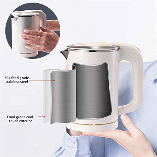 0.5L Portable Electric Kettle, Mini Travel Kettle, Stainless Steel Water Kettle - Perfect For Traveling Cooking Noodles, Boiling Water, Eggs, Coffee, Tea(White 110V)