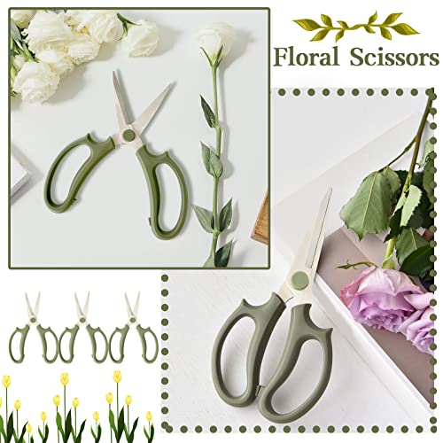 3Pcs Garden Flower Scissors,Floral Scissors Pruning Shears,Stainless Steel Flower Scissors with Comfortable Grip Handles,Premium Garden Clippers for Flower Arrangement,Gardening Tool