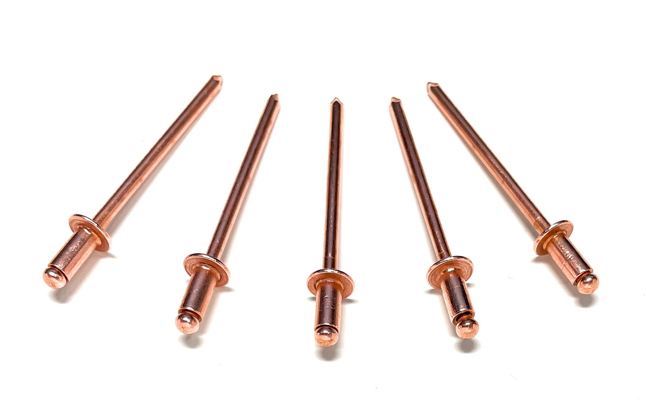 Metal Magery 100 Copper Pop Rivets 1/8 Diameter Copper Mandrel Blind Rivets Dome Head 4-2 (1/8"Diameter x 1/8" Grip Range) Qty 100