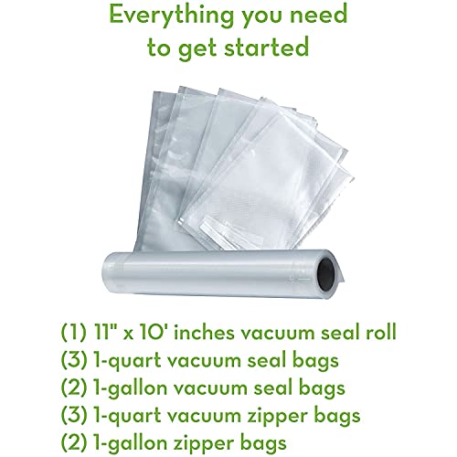 FoodSaver V4400 2-in-1 Vacuum Sealer Machine with Automatic Vacuum Sealer Bag Detection and Starter Kit, Safety Certified, Black and Silver