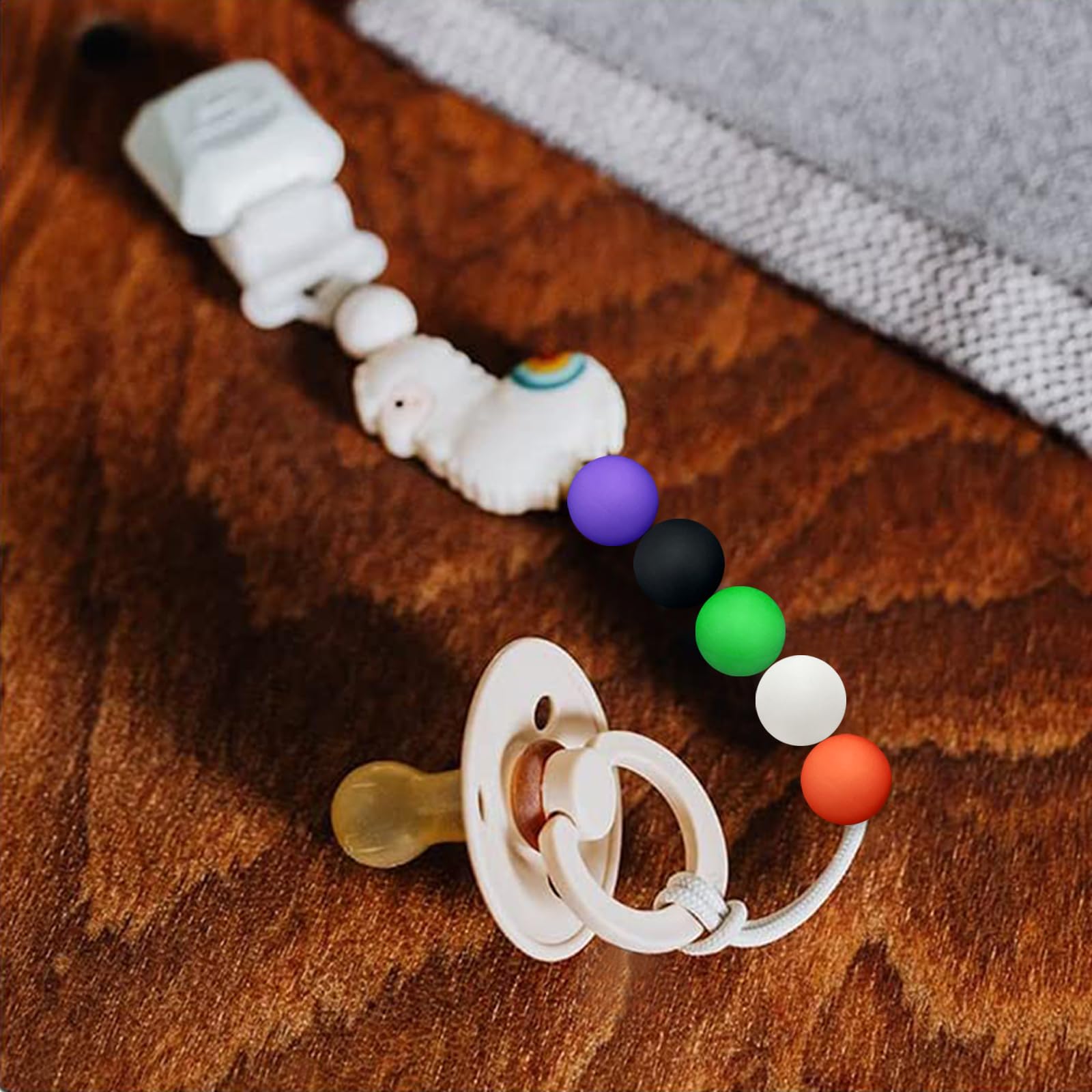 100 Pieces 15mm Round Silicone Beads DIY Necklace Bracelet Beads Set for Crafts Bracelet Jewelry