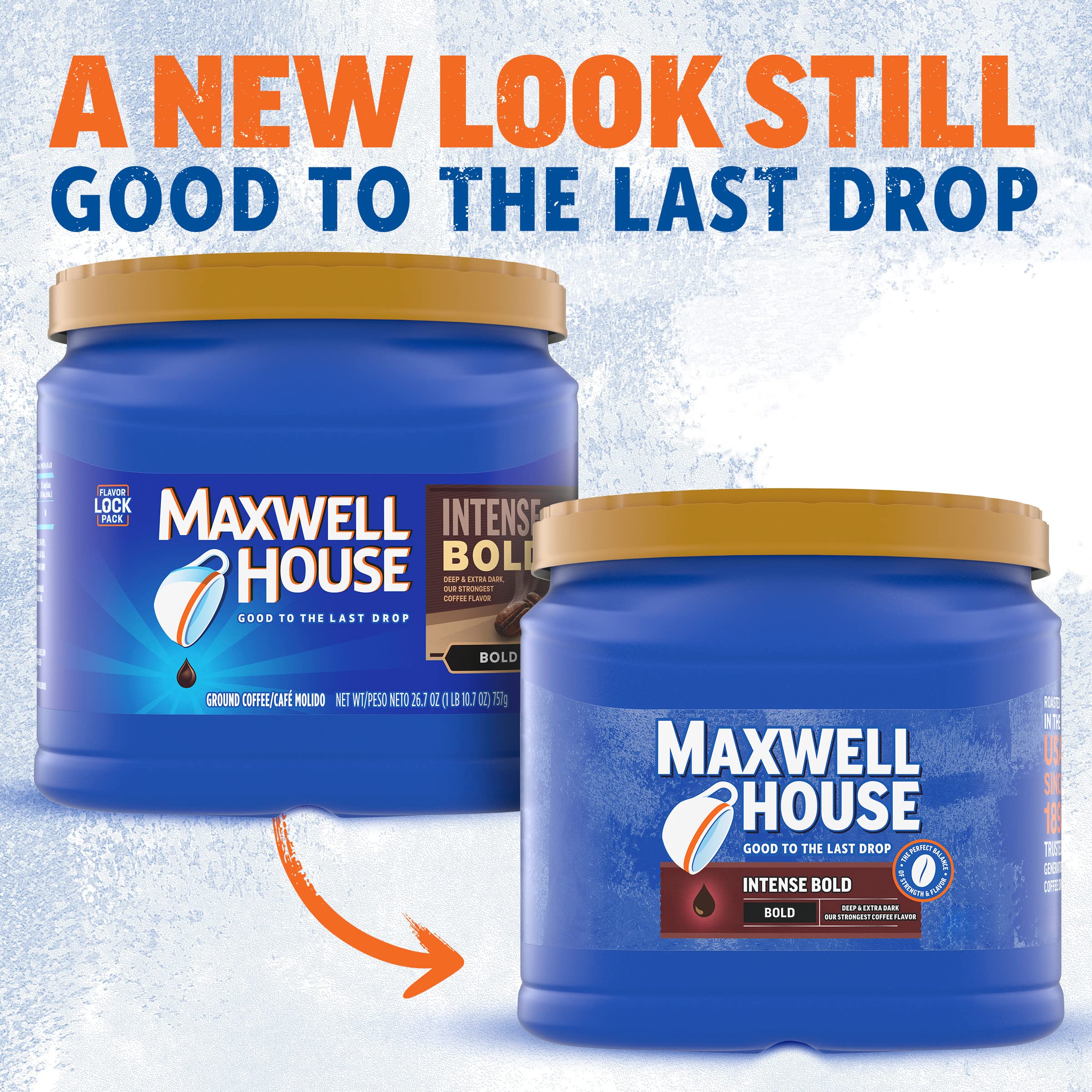 Maxwell House Intense Bold Dark Roast Ground Coffee (26.7 oz Canister)