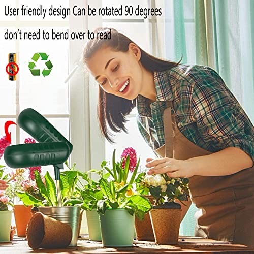 Upgraded 3 in 1 Soil Moisture/PH/Fertility Meter Soil Test Kit Soil Moisture Meter 90 Degree Foldable Soil Test Kit for Lawns, Garden, Farm, House, Indoor, Outdoor, Plants No Battery Needed (B)