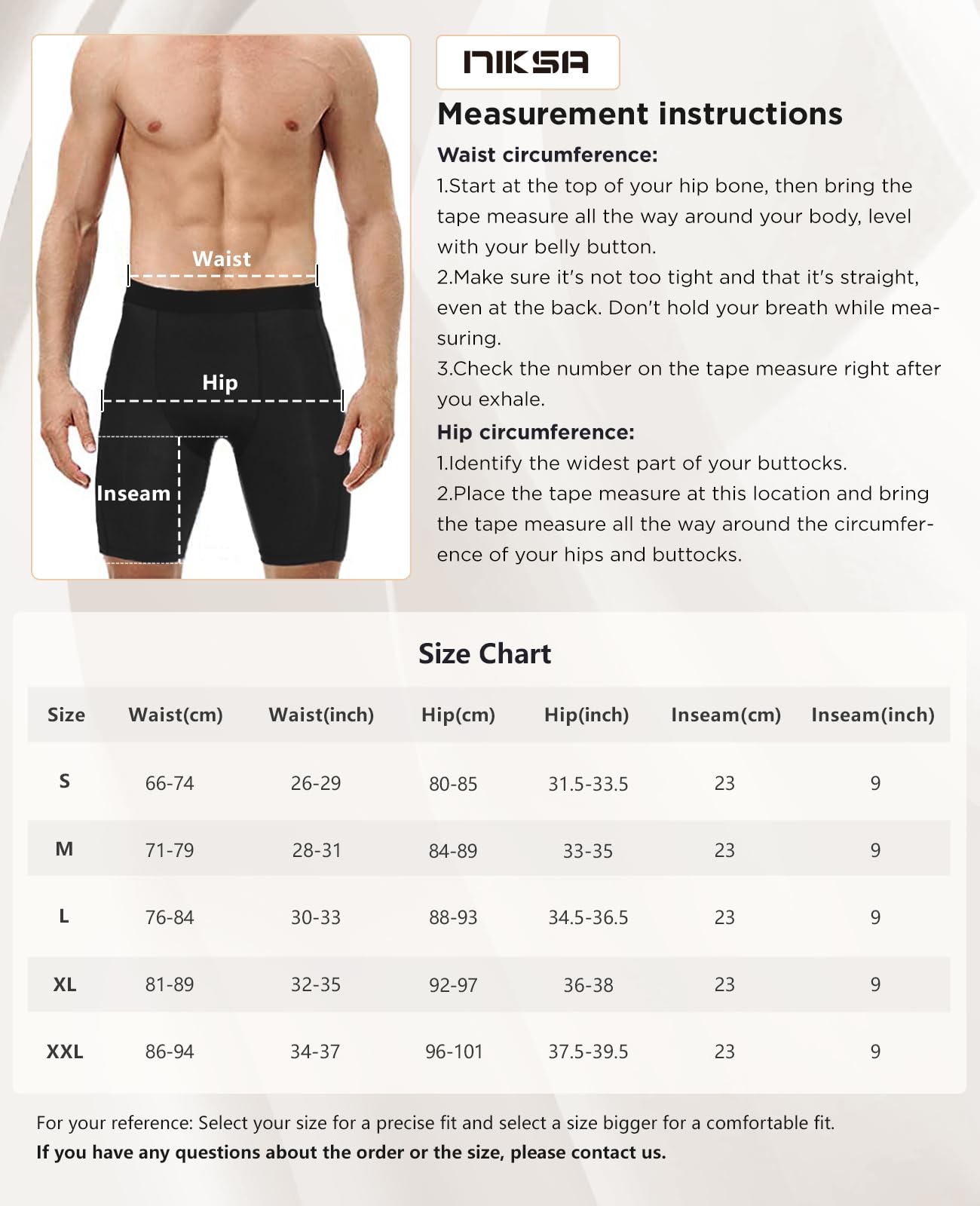 Niksa 3 Pack Compression Shorts Men Quick Dry Black Performance Athletic Shorts-XXL