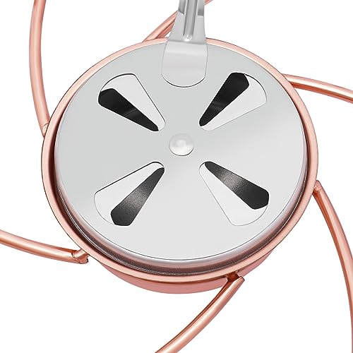 Stainless Steel Round Chafing Dish Buffet Set, 24cm Non-Stick Chafer Buffet Catering Chafers for Parties, Graduation, Events(Red Copper, 24cm Type2)