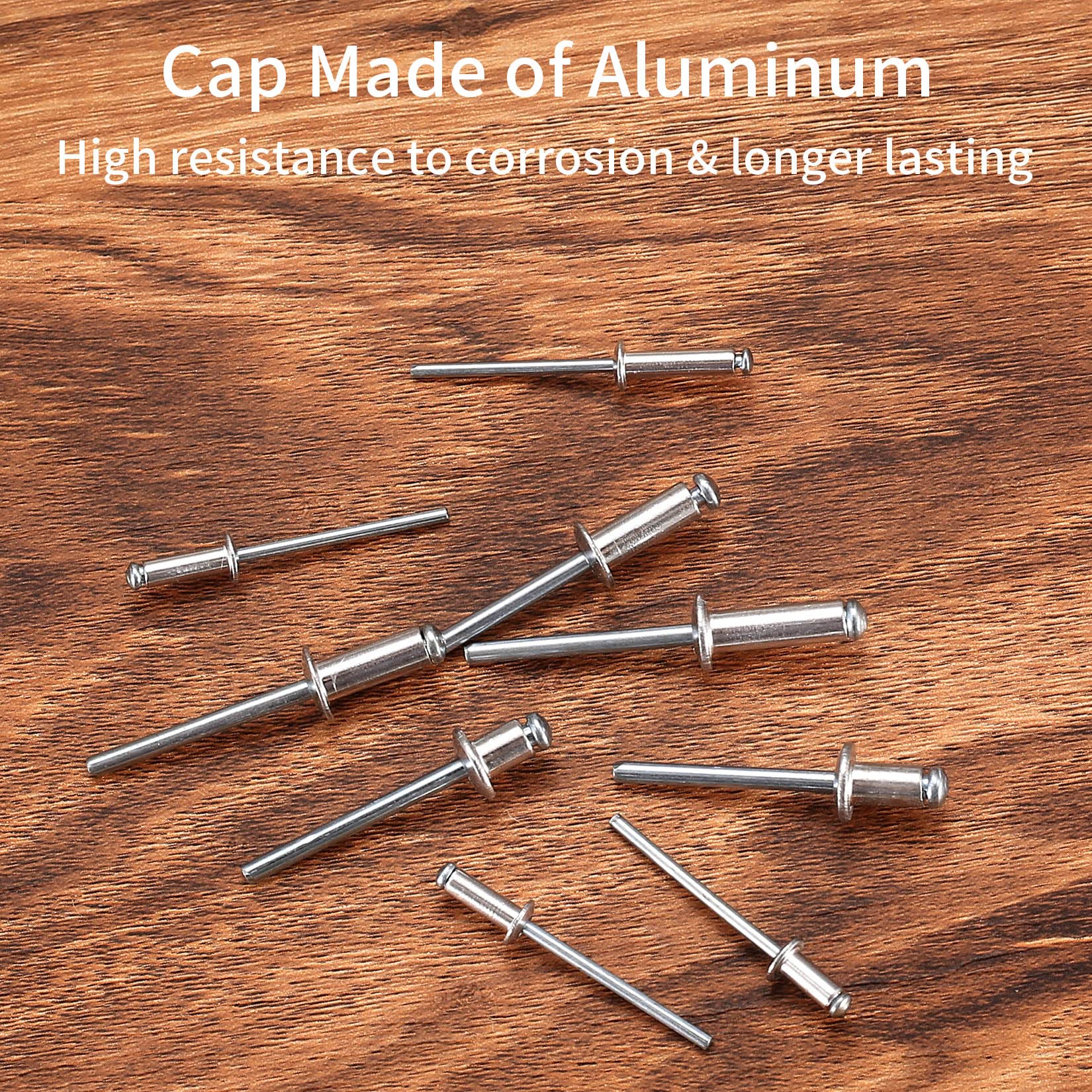 200 Pcs Pop Rivets Assortment Kit, Assorted Aluminum Blind Rivets, Metal Flange Blind Rivets for Metal, 1/8"x1/4", 1/8"x5/16", 1/8"x3/8", 1/8"x1/2", 3/16"x1/4", 3/16"x5/16", 3/16"x1/2", 3/16"x5/8"