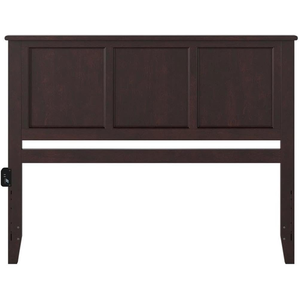 Leo & Lacey Queen Panel Headboard in Espresso