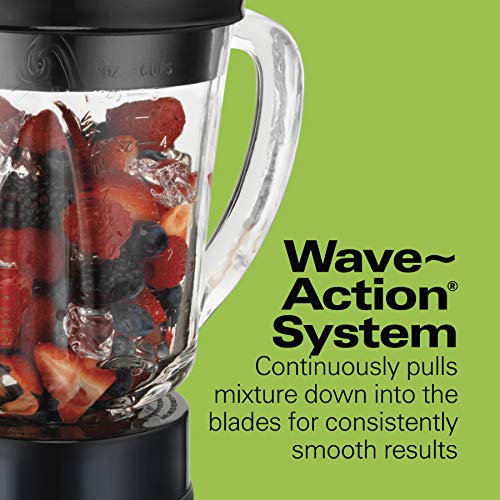 Hamilton Beach Blender and Food Processor Combo, Portable Blend-In Travel Cup, Shakes and Smoothies, 40oz Jar & 3-Cup Vegetable Chopper, Grey & Black (58163)