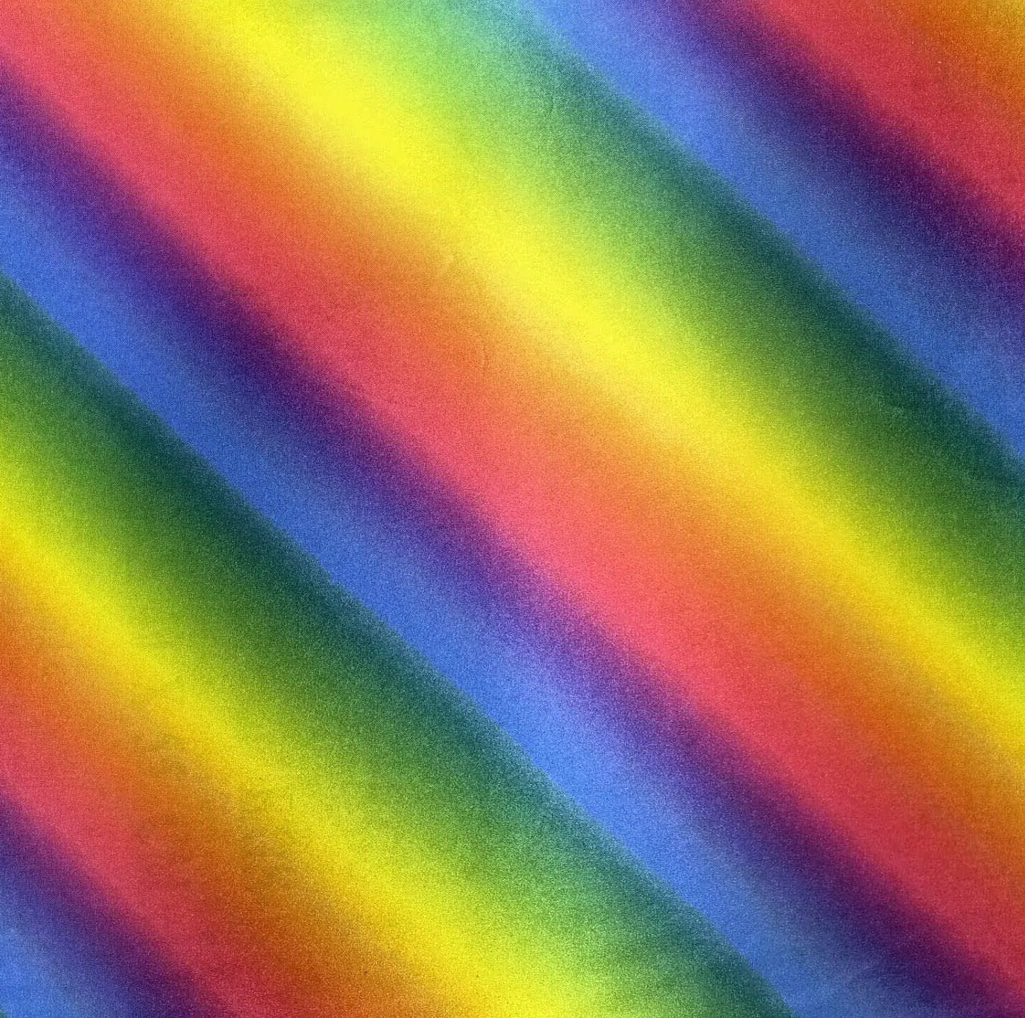 YYCRAFT Charmeuse Bridal Satin Fabric by The Yard 58 Inches Wide (Rainbow,2 Yards)