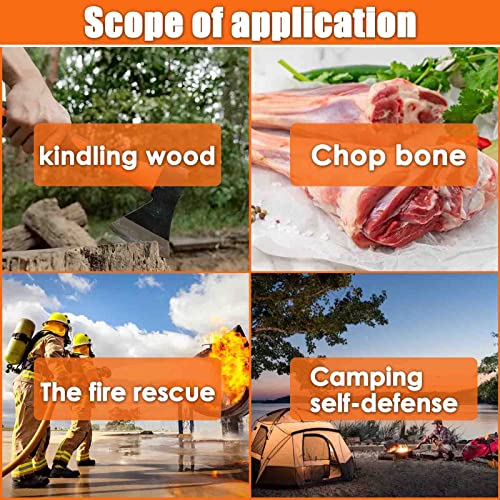 4 Piece Garden Tool Set A Hand Trowel, Transplanter, A Hoe and Cultivator Combo, Folding Saw Ergonomically Shaped Fiberglass Handle Design Shock-Absorbing Non-Slip Ideal for Campers, Hikers