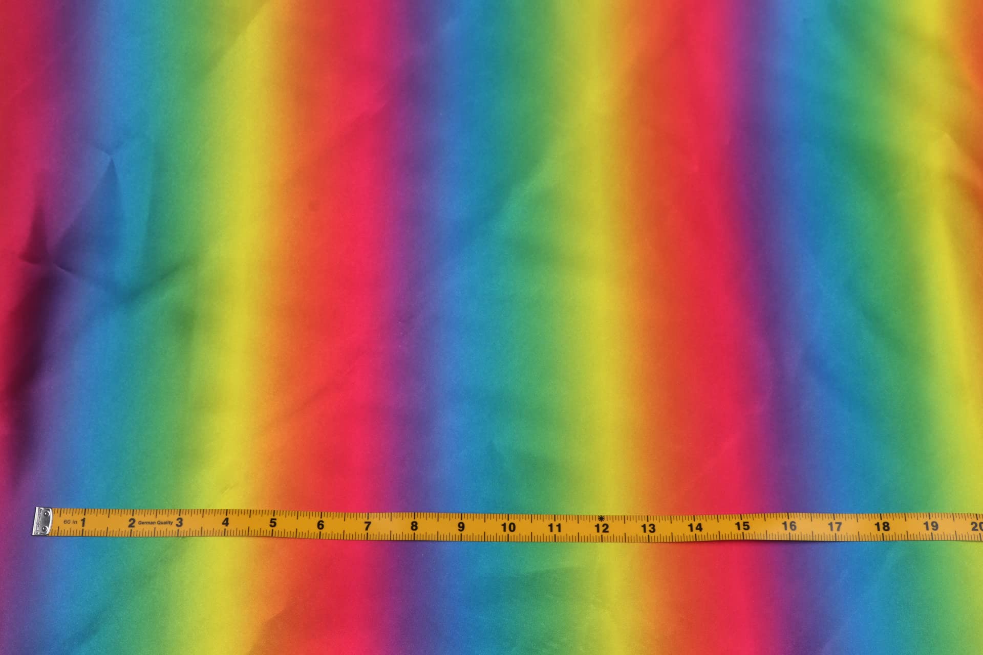 YYCRAFT Charmeuse Bridal Satin Fabric by The Yard 58 Inches Wide (Rainbow,2 Yards)
